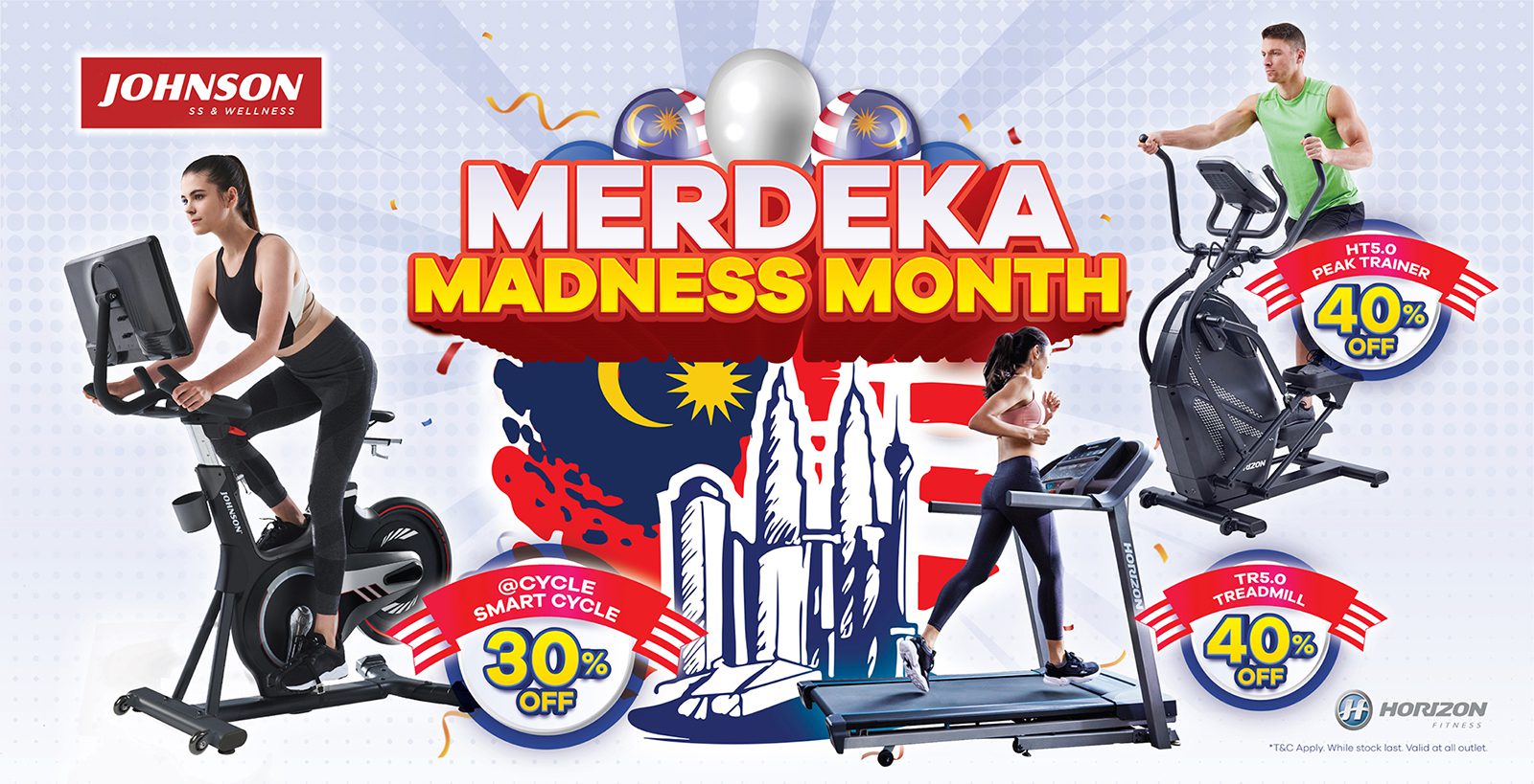 Johnson Fitness Malaysia | Treadmill, Elliptical, Bike, Strength